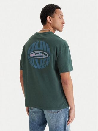 Quiksilver T-Shirt Quikglobe EQYZT08295 Gr&uuml;n Comfort Fit