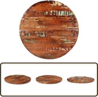 vidaXL Dessus de table ø 80x1,5 cm rond bois massif de récupération - Dessus De Table - Plateau De Table - Table Ronde - Bois Massif - Récupéré