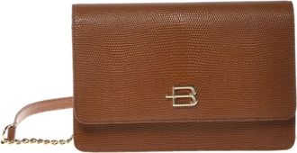 Baldinini Femme, Accessoires, Brun, Taille: ONE Size Lizard Print Wallet with Chain