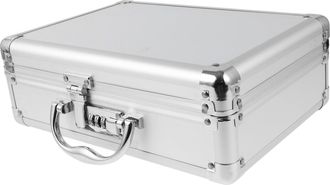 DOITOOL Aluminiumkoffer mit Zahlenschloss Kleiner Harter Werkzeugkoffer aus Aluminiumlegierung Stoßfest Tragbar für Instrumenten Medikamentenaufbewahrung für 