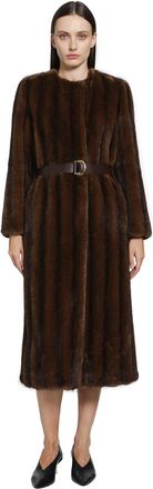 Max Mara Fluffy-Textured Long Coat