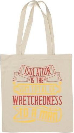 Generic Loneliness is the sum total of wretchedness to a man Sac fourre-tout en coton naturel Blanc