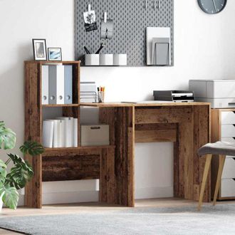 vidaXL Bureau Bois ancien 131,5 x 50 x 106,5 cm Bois ding&eacute;nierie vidaXL