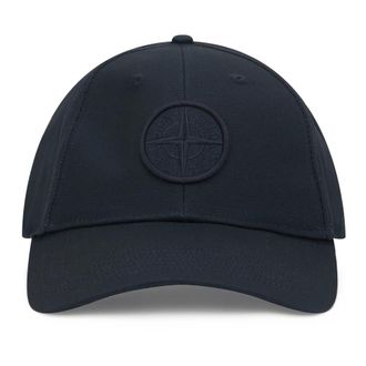 Stone Island Homme, Accessoires, Bleu, Taille: ONE Size Casquette en coton avec logo