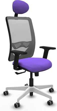 Piqueras y Crespo Drehstuhl f&uuml;r den Schreibtisch Zulema mit 2D-Armlehnen, h&ouml;henverstellbarer Lendenwirbelst&uuml;tze und festem Kopfteil, ausgestattet mit 3 Positionen und S