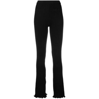 Paco Rabanne Gestrickte Schlaghose - - Trousers - Damen - Schwarzk - L