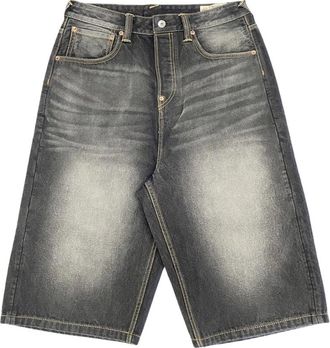 Evisu Femme, Shorts, Noir, Taille: 34 FR Ht Seagull & Claw Marks Emb Pocket Denim Shorts