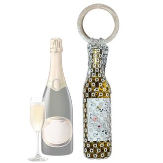 Generico Weinflaschenhalter - Reisebecher mit Harzgriff - Weinflaschenhalter aus Mesh, f&uuml;r Picknick, Geburtstag, Hochzeit, Familientreffen und Bankette