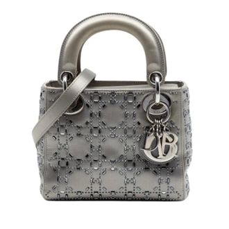 Dior Sac &agrave; main Lady Dior doccasion - Femme - Pre-owned - Gris - Taille: ONE Size