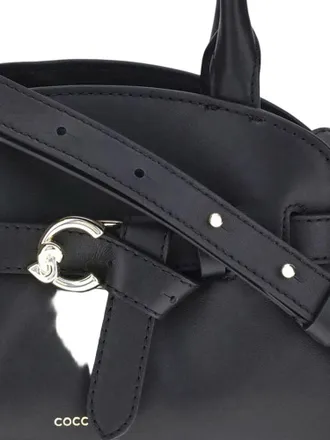 Coccinelle Structured Cowhide Shoulder Bag - Black