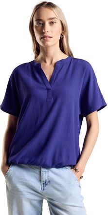 Street One Damen A344821 Blusentop mit Struktur, Violet Blue, 44