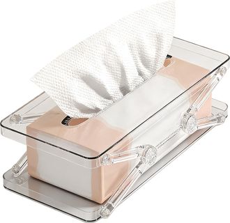 Generic Spring Lift Tissue Holder - Durchsichtiger Auto Pop Aufbewahrungsbeh&auml;lter Minimalistisches Design Dekoratives Papier Organizer Zubeh&ouml;r F&uuml;r Sp&uuml;lbecken 