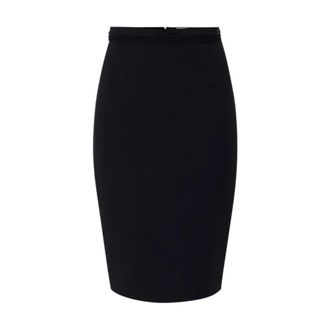 Elisabetta Franchi Rock mit Schlitz hinten und geradem Saum - - Skirts - Damen - Schwarzk - XL