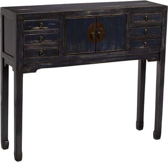 Wanderlust Deco Antiker Eingangsmöbel, Holz, Schwarz, 100 x 26 x 87 cm (Höhe)