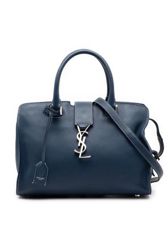 Saint Laurent mini sac &agrave; bandouli&egrave;re Downtown Cabas (2017) - Bleu