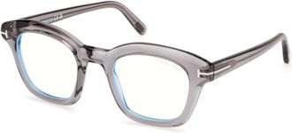 Tom Ford Homme, Accessoires, Gris, Taille: 49 MM Blue Block Square Optical