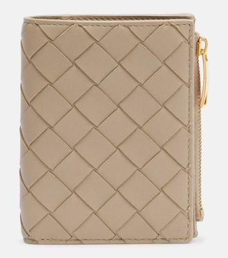 Bottega Veneta Portemonnaie Intrecciato Small aus Leder
