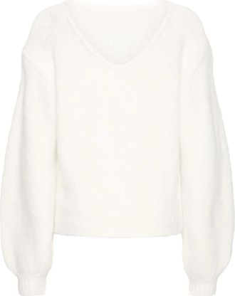 Ichi Ichi, Femme, Pulls, Blanc, Taille: 46 FR V-neck Tricots