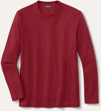 Walbusch Langarmshirt Herren Langarm Zu schade f&uuml;r Drunter-Shirt Rundhals Langarmshirt, atmungsaktiv