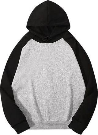 Generic Sweat a Capuche Homme Hooded Sweatshirt Sweats &agrave; Capuche Pullover &agrave; Manches Raglan pour Un Look Casual et Confortable