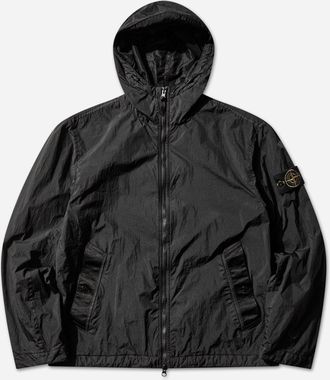 Stone Island Men s Crinkle Reps NY Hooded Jacket Black