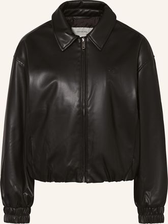 Calvin Klein Jeans Blouson In Lederoptik schwarz