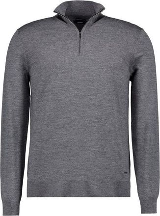 Joop Herren Pullover grau Merinowolle unifarben