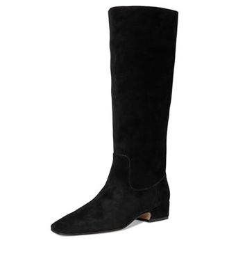 Steve Madden Bottes hautes Dantelle pour femme, Daim noir, 37-38 EU