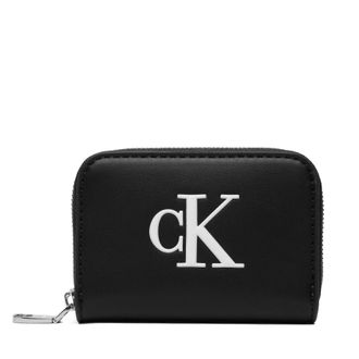 Calvin Klein Geldb&ouml;rse Calvin Klein Bold Ck Medium Zip Around LV04F1154G Schwarz