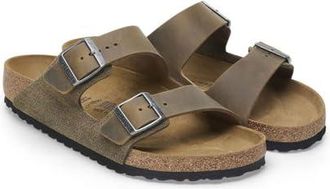 Birkenstock Arizona Thyme en cuir m&eacute;lang&eacute;, Thym, 43 EU &Eacute;troit
