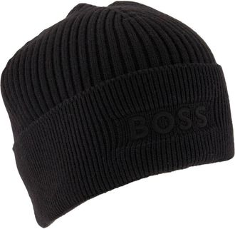 BOSS Herren Strickm&uuml;tze MAGICO aus Baumwoll-Wolle-Mix