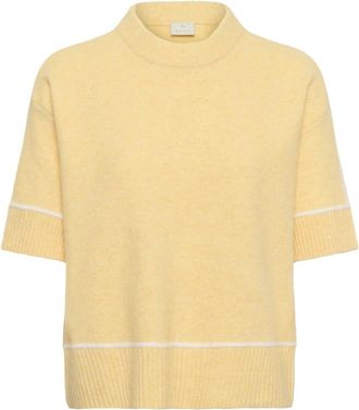 Kaffe Rundhals-Strickware - - Knitwear - Damen - Gelb - XS
