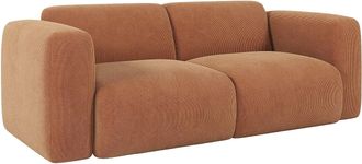 Vente-Unique Sofa 3-Sitzer aus fein geripptem Cord - Terrakotta - POGNI von Maison C&eacute;phy