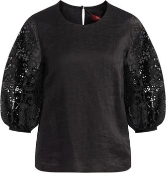 Max Mara Femme, Blouses et Chemises, Noir, Taille: 42 FR Mstordine T-shirt