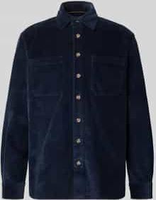 Christian Berg Regular Fit Hemdjacke aus Cord mit Kentkragen