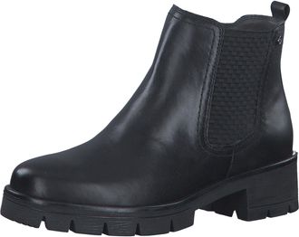 Tamaris COMFORT Damen Chelsea Boots aus Leder Ungefüttert, Schwarz (Black), 39 EU