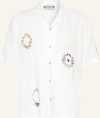 AllSaints Allsaints Resorthemd Deck Boxy Fit Aus Leinen beige