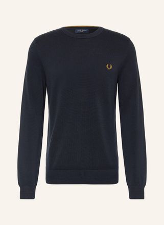 Fred Perry Piqu&eacute;-Pullover blau