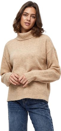 Desires Damen Gea Pullover mit Hohem Kragen Beige Xs
