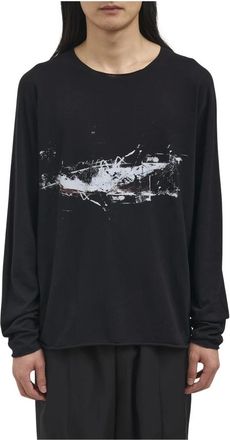 Isabel Benenato Isabel Benenato, Homme, Tops, Noir, Taille: S Maglia in cotone stampa