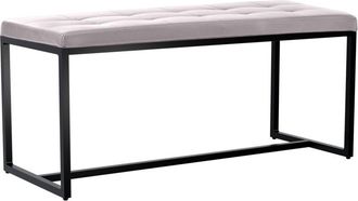 Clp Sitzbank Barci mit schwarzem Gestell weiß Kunstleder