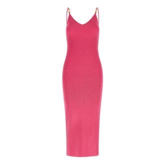 Versace Kint Stretch Geripptes Strickkleid - - Dresses - Damen - Rosa - M