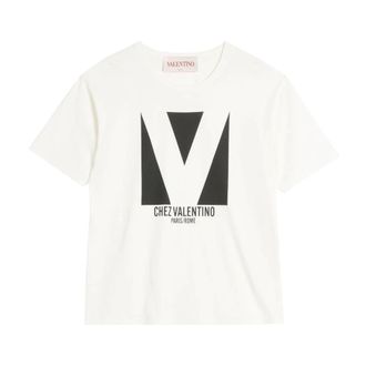 Valentino Garavani V Logo T-Shirt - - Tops - Herren - Wei&szlig; - S