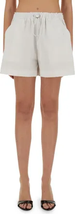 Moschino Cotton-Blend Wide Fit Shorts - White