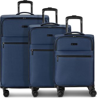 Bugatti Koffer-Set 3-teilig f&uuml;r Damen und Herren | Reise-Trolleys 46.5 x 28.5 x 75cm aus hochwertigem, flexiblem Polyester Material | Erweiterbar & Doppelroll