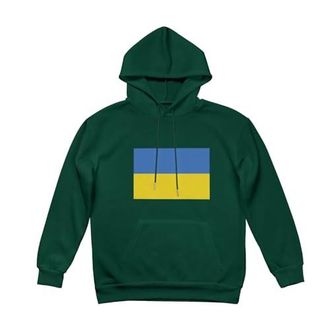 Generic Sweatshirt Ukraine Doublure Polaire Ukraine Drapeau Lettres Graphiques Pull Col Rond Manches Longues Coupe Ample Sweat V&ecirc;tewoments Plusieurs Couleurs 