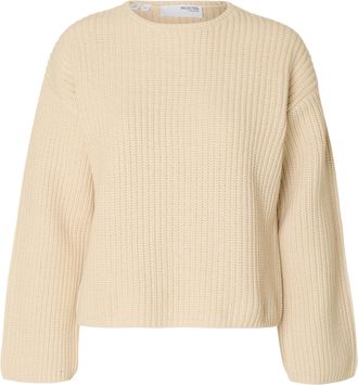 Selected Slfselma Sus Ls Knit O-Neck Noos