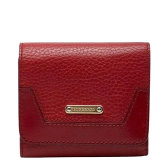 Burberry Portefeuille Tri-fold Pre-owned - Femme - Pre-owned - Rouge - Taille: ONE Size