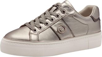 Tamaris Damen Schn&uuml;rer metallic 39