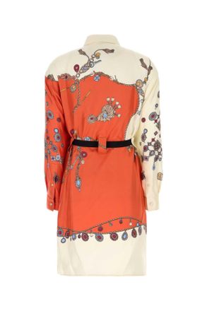 Versace Twil Shirt Dress - Orange